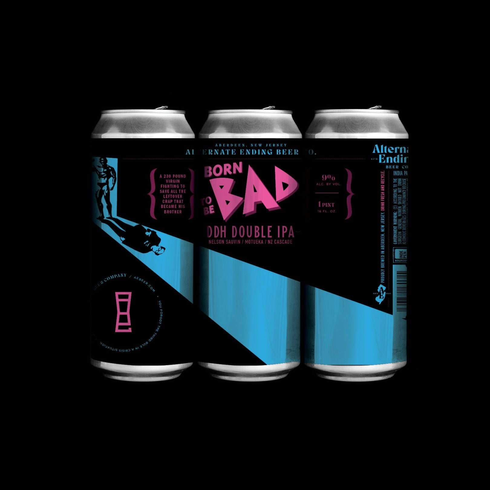 Alternate Ending Beer Co. DDH Double IPA 9% ABV Born To Be Bad